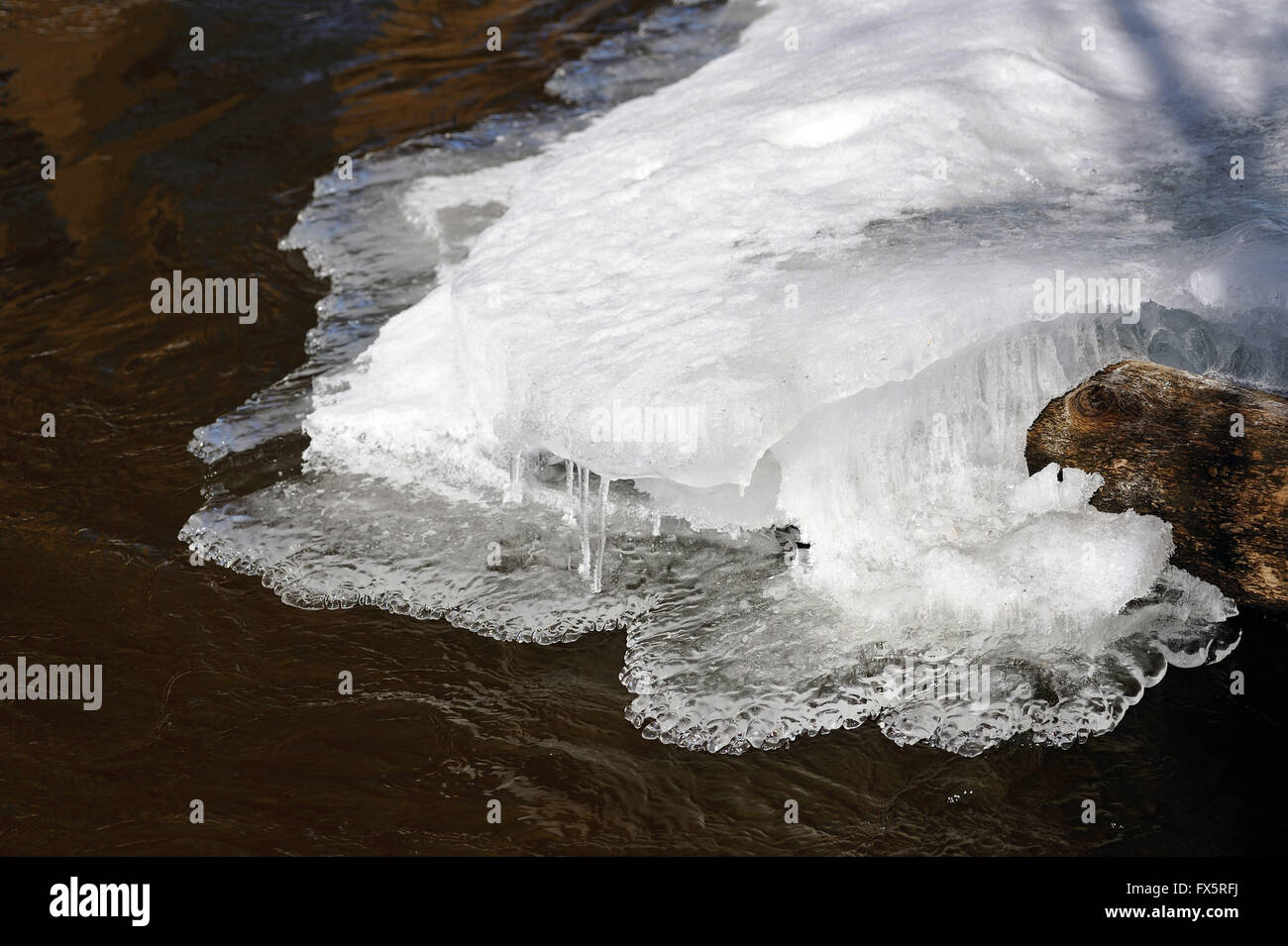 Spring melting of ice and the flow of water Stock Photo - Alamy