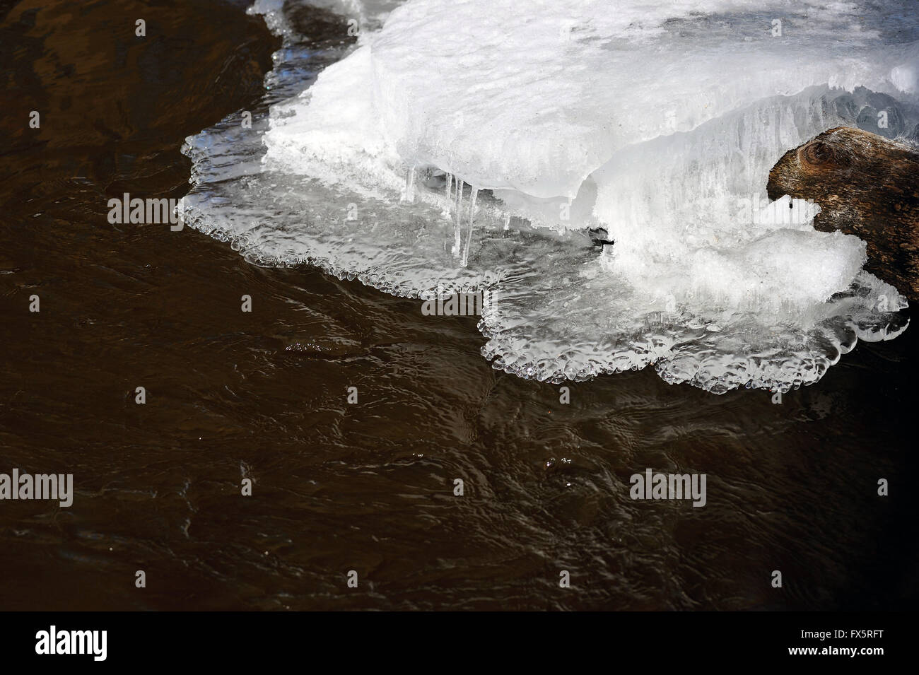 Spring melting of ice and the flow of water Stock Photo - Alamy