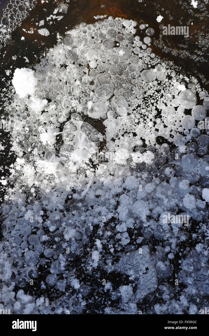 Close up background of melted ice Stock Photo - Alamy