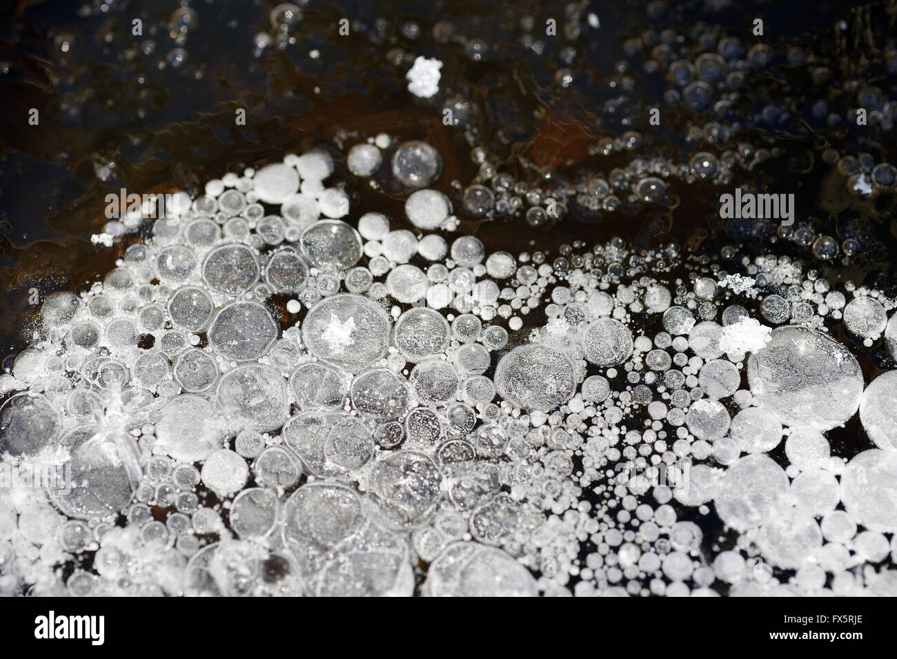 Close up background of melted ice Stock Photo - Alamy