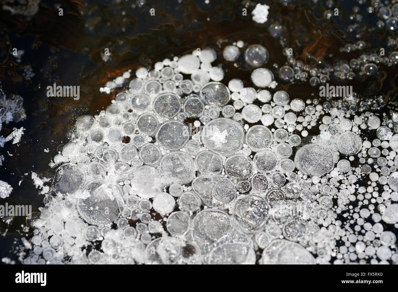 Close up background of melted ice Stock Photo - Alamy