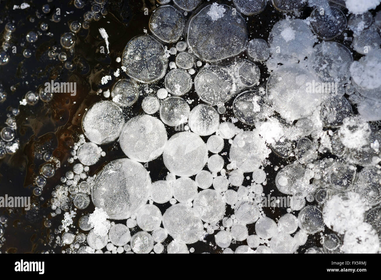 Close up background of melted ice Stock Photo - Alamy