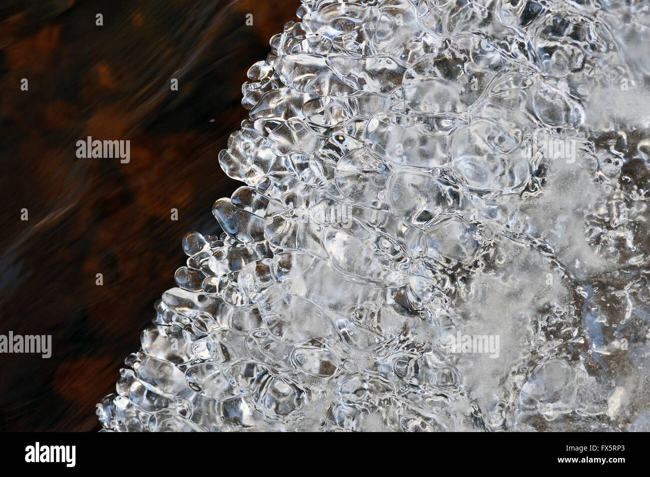 Spring melting of ice and the flow of water Stock Photo - Alamy