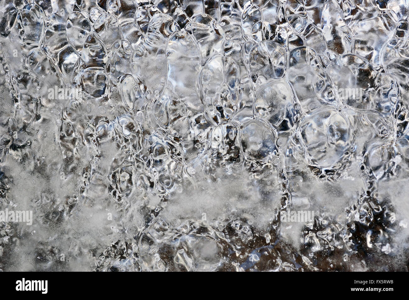 Close up background of melted ice Stock Photo - Alamy