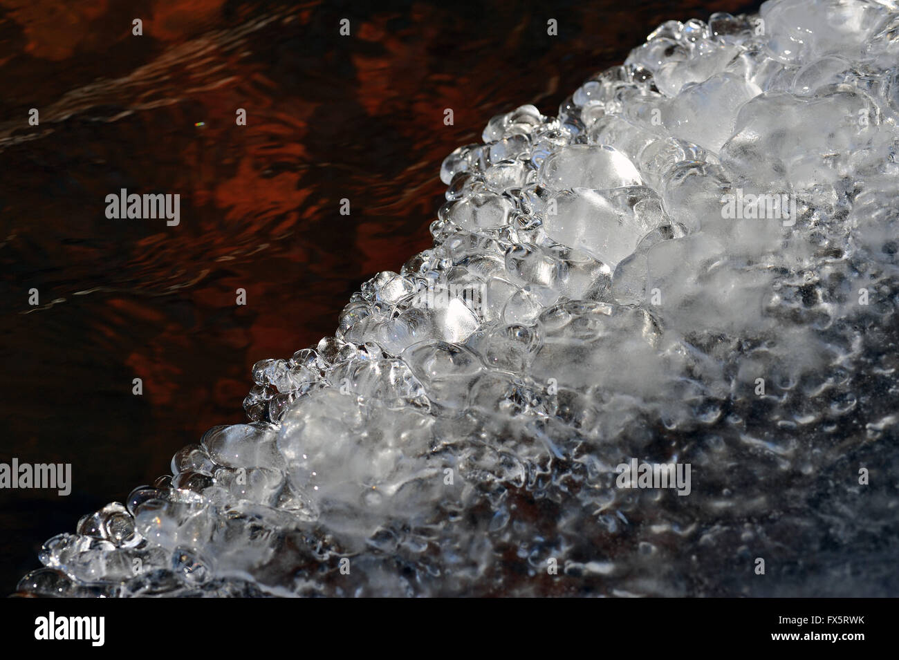 Spring melting of ice and the flow of water Stock Photo - Alamy