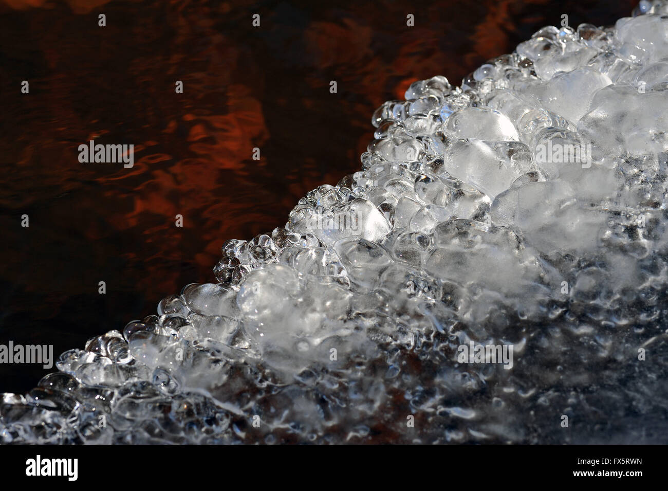Spring melting of ice and the flow of water Stock Photo - Alamy