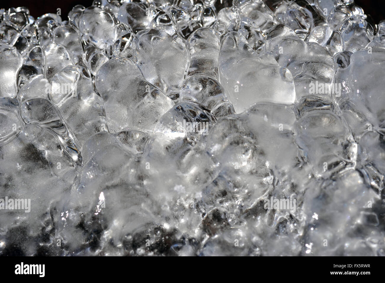 Close up background of melted ice Stock Photo - Alamy