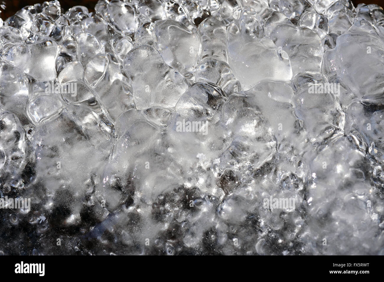 Close up background of melted ice Stock Photo - Alamy