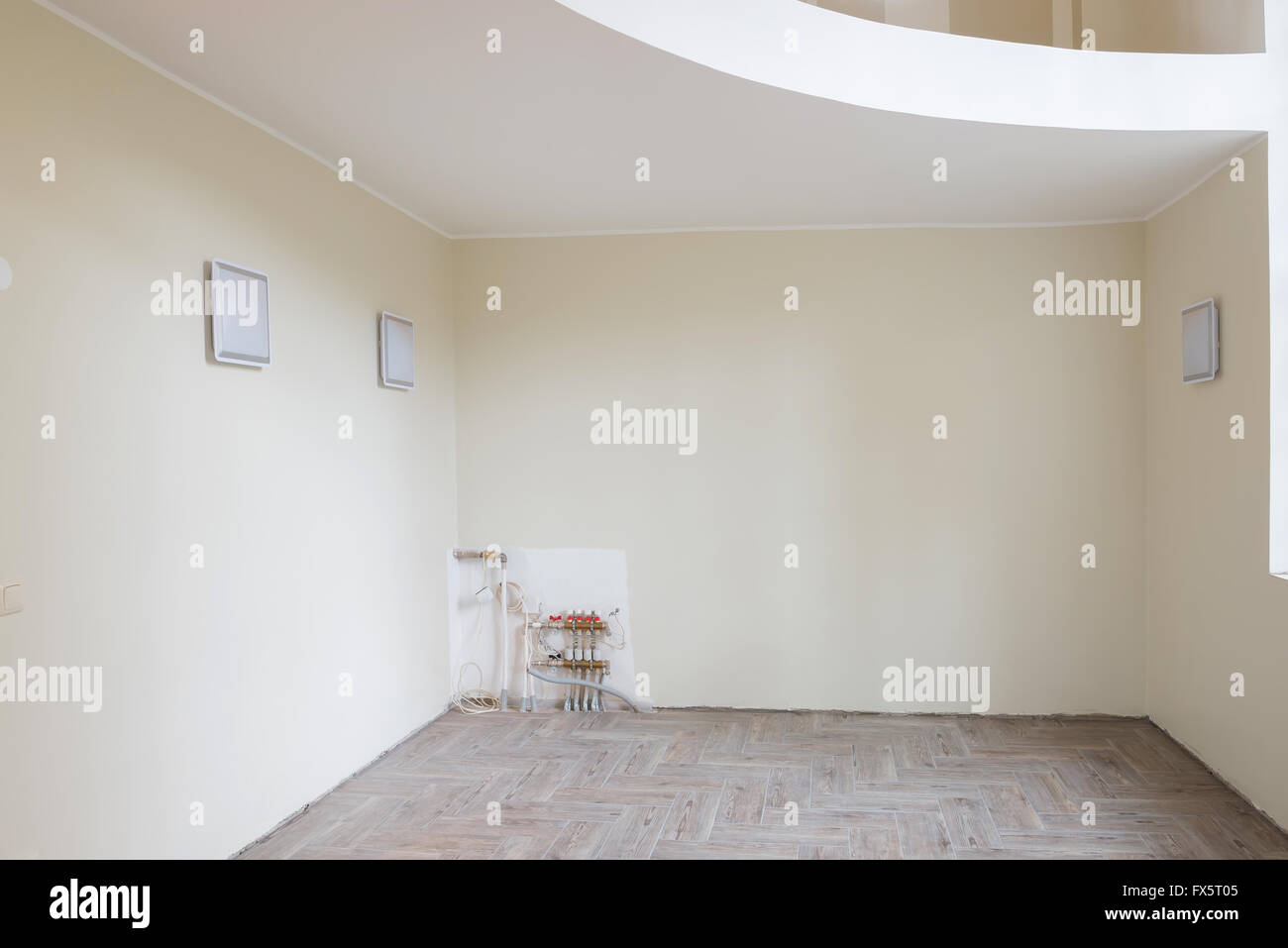 New home construction interior living room Stock Photo - Alamy