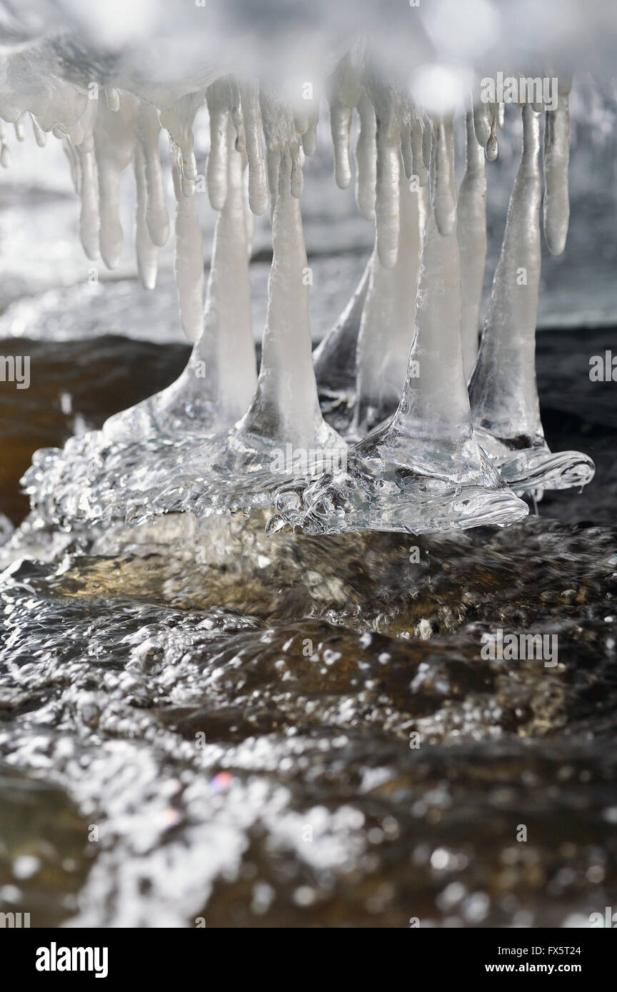 Close up of melting ice in spring Stock Photo - Alamy