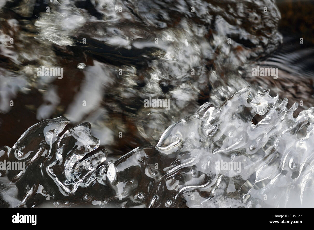 Close up of melting ice in spring Stock Photo - Alamy