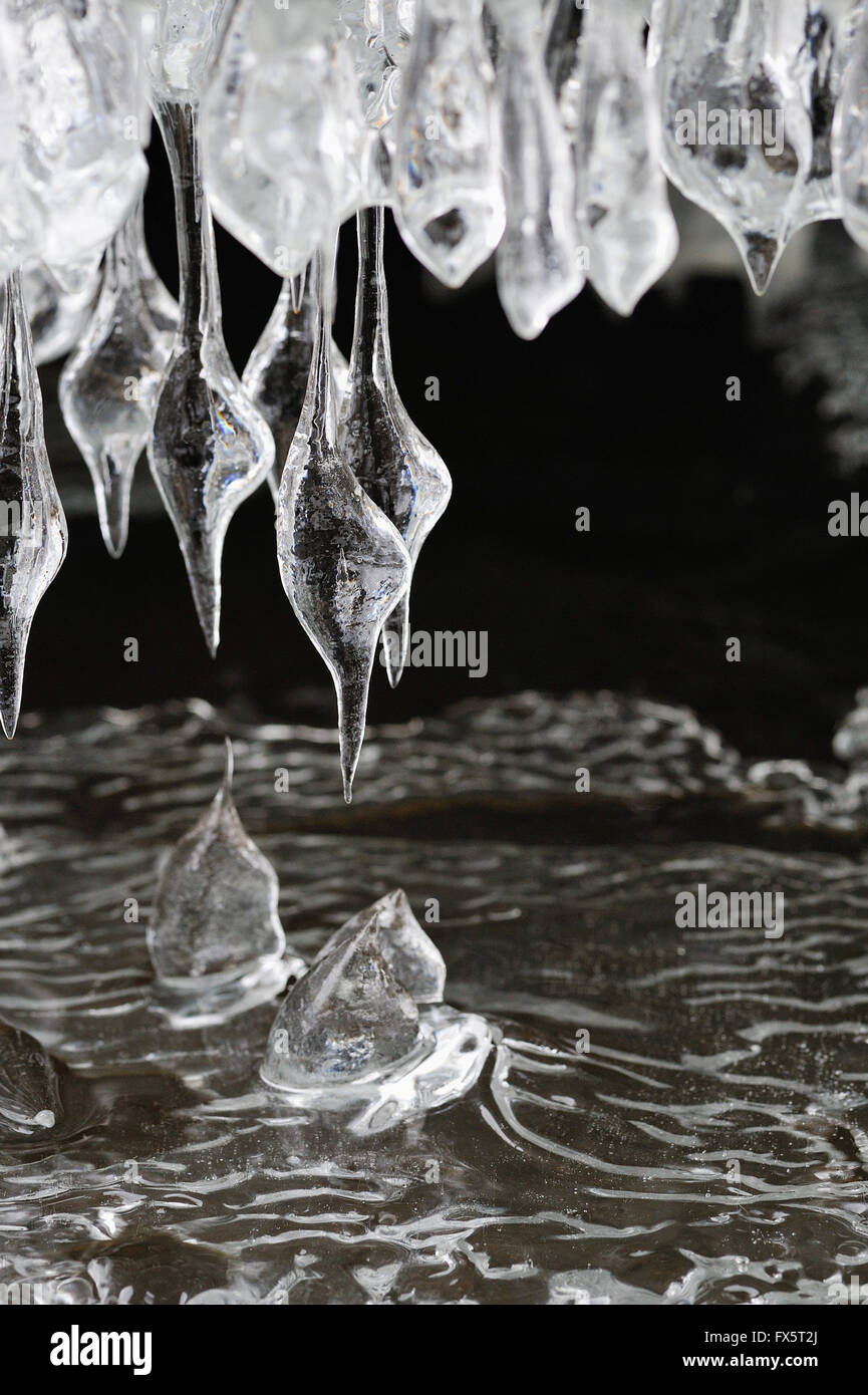 Close up of melting ice in spring Stock Photo - Alamy