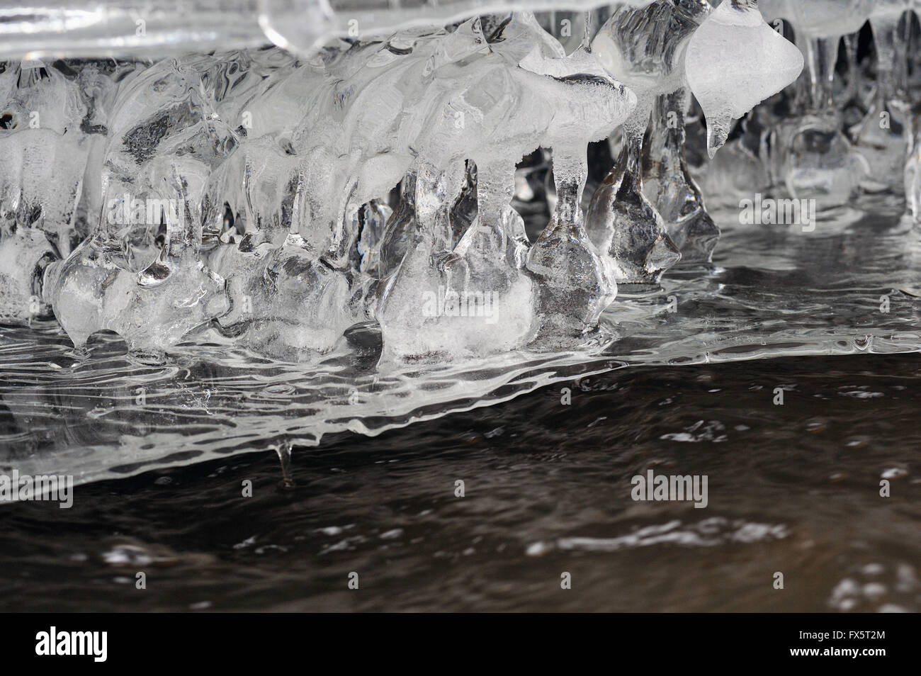Close up of melting ice in spring Stock Photo - Alamy