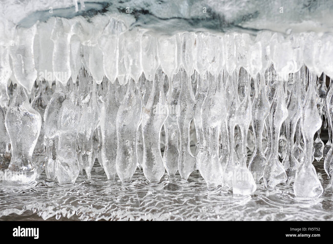 Close up of melting ice in spring Stock Photo - Alamy