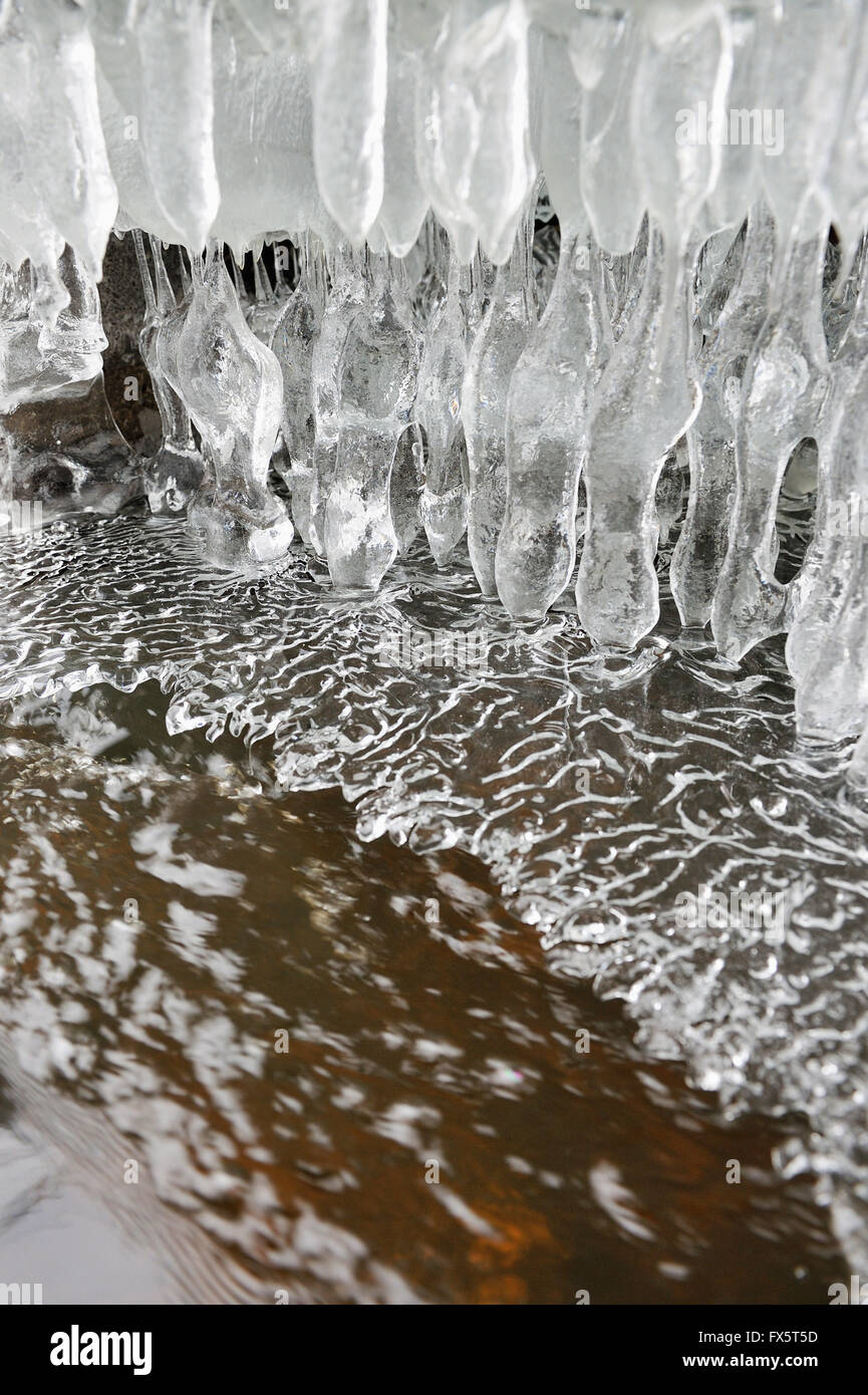 Close up of melting ice in spring Stock Photo - Alamy