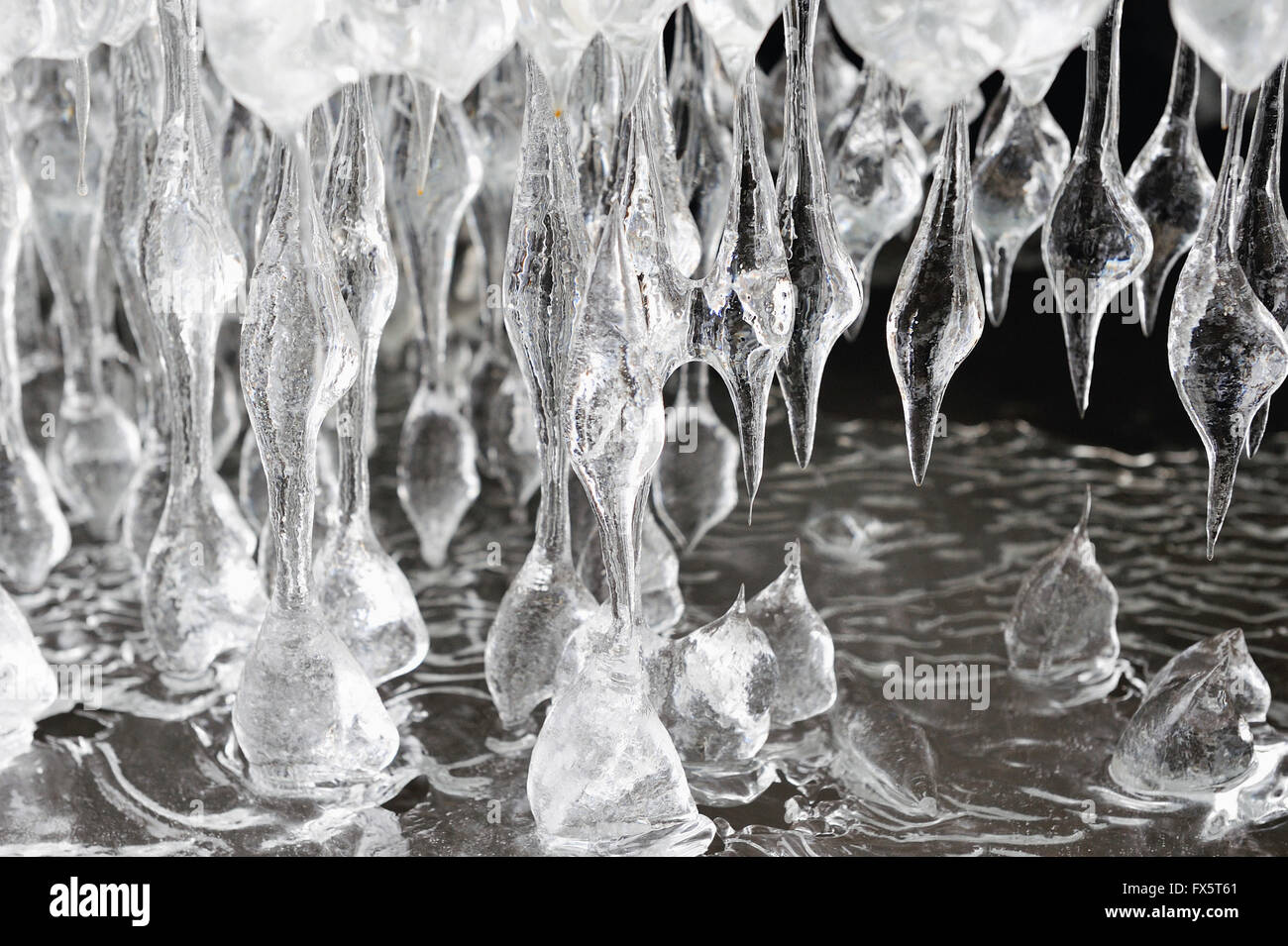 Close up of melting ice in spring Stock Photo - Alamy