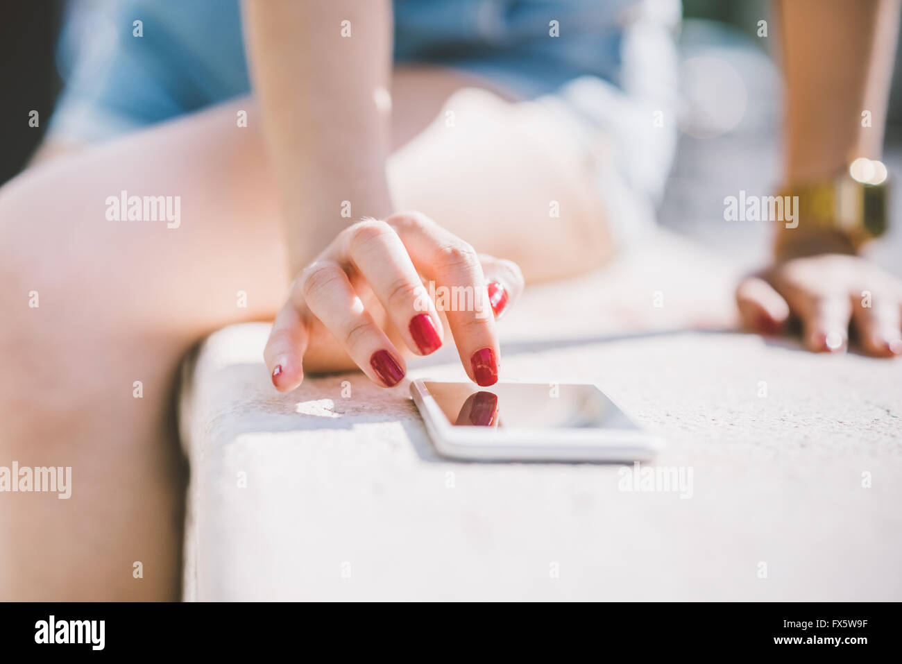 Woman finger tapping cellphone screen hi-res stock photography and ...