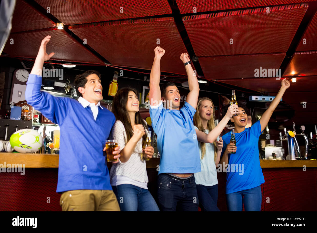 Smiling friends having fun Stock Photo - Alamy