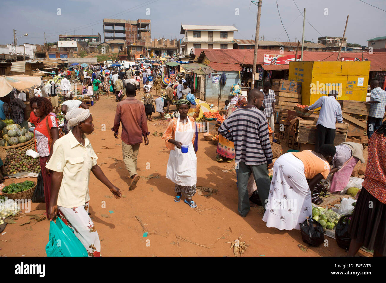 Busy market in Kampala in Uganda, Africa Stock Photo - Alamy