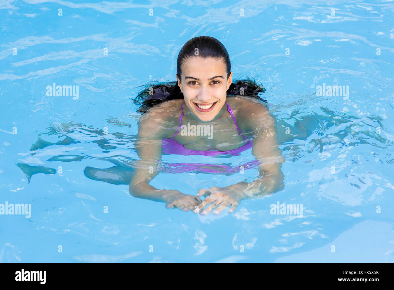 Woman wet hair pool hi-res stock photography and images - Alamy