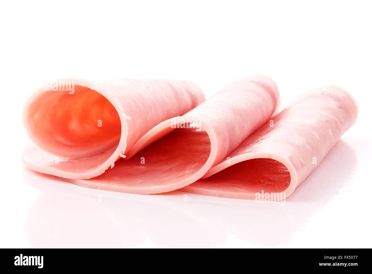 Slices of ham Stock Photo - Alamy