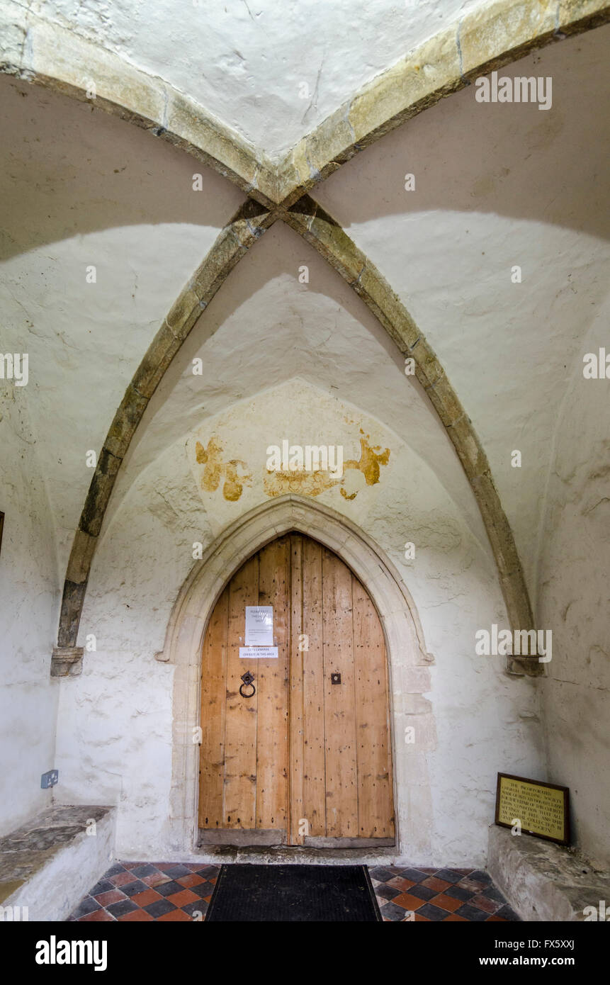 Church wooden door and porch Stock Photo - Alamy