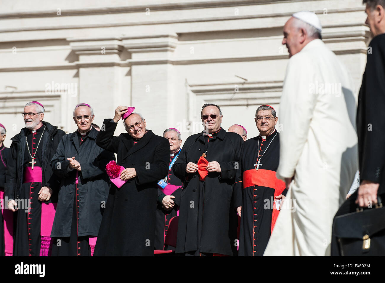 Pope Francis addresses the audience during the Jubilee of Mercy ...