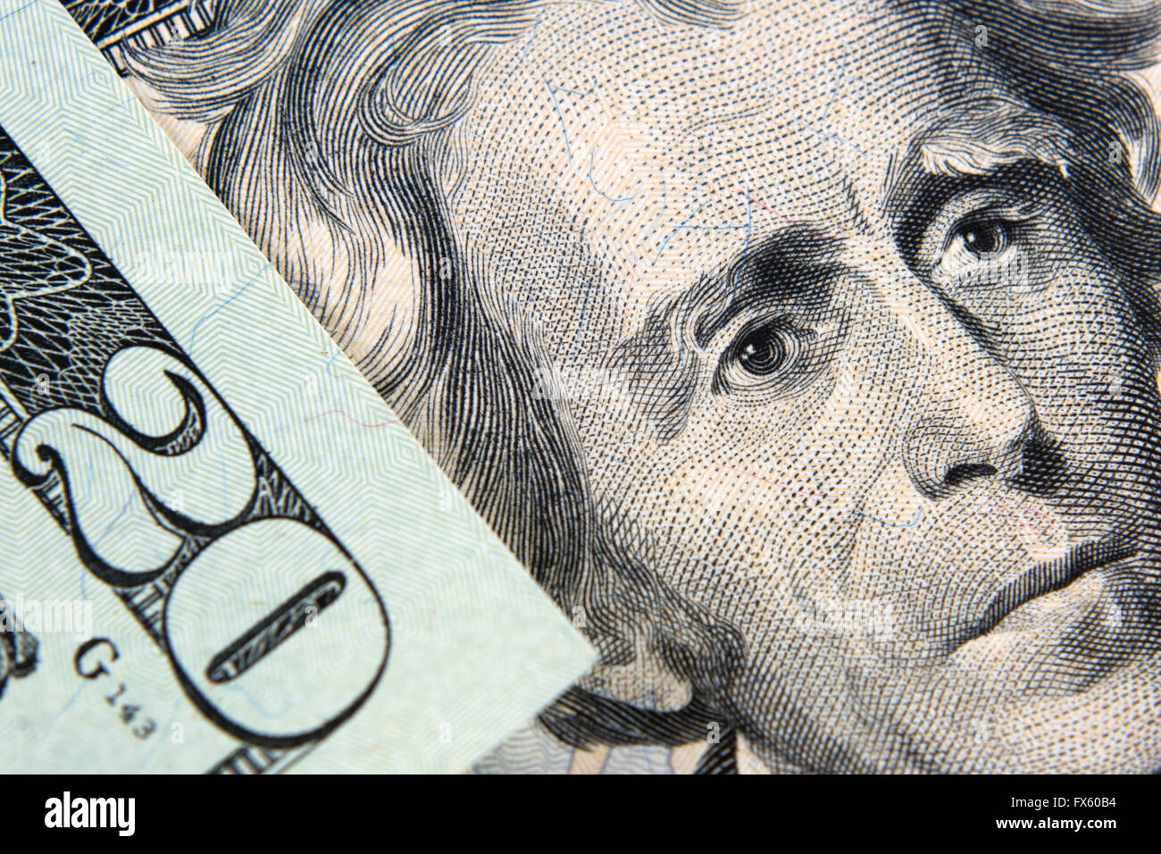 The American banknote closeup Stock Photo - Alamy