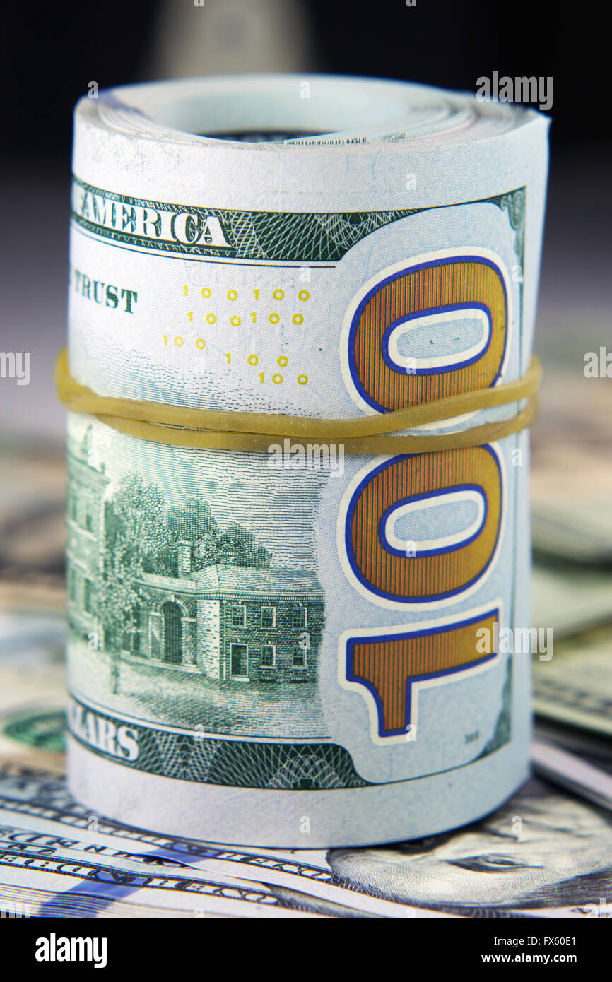 The American banknote closeup Stock Photo - Alamy