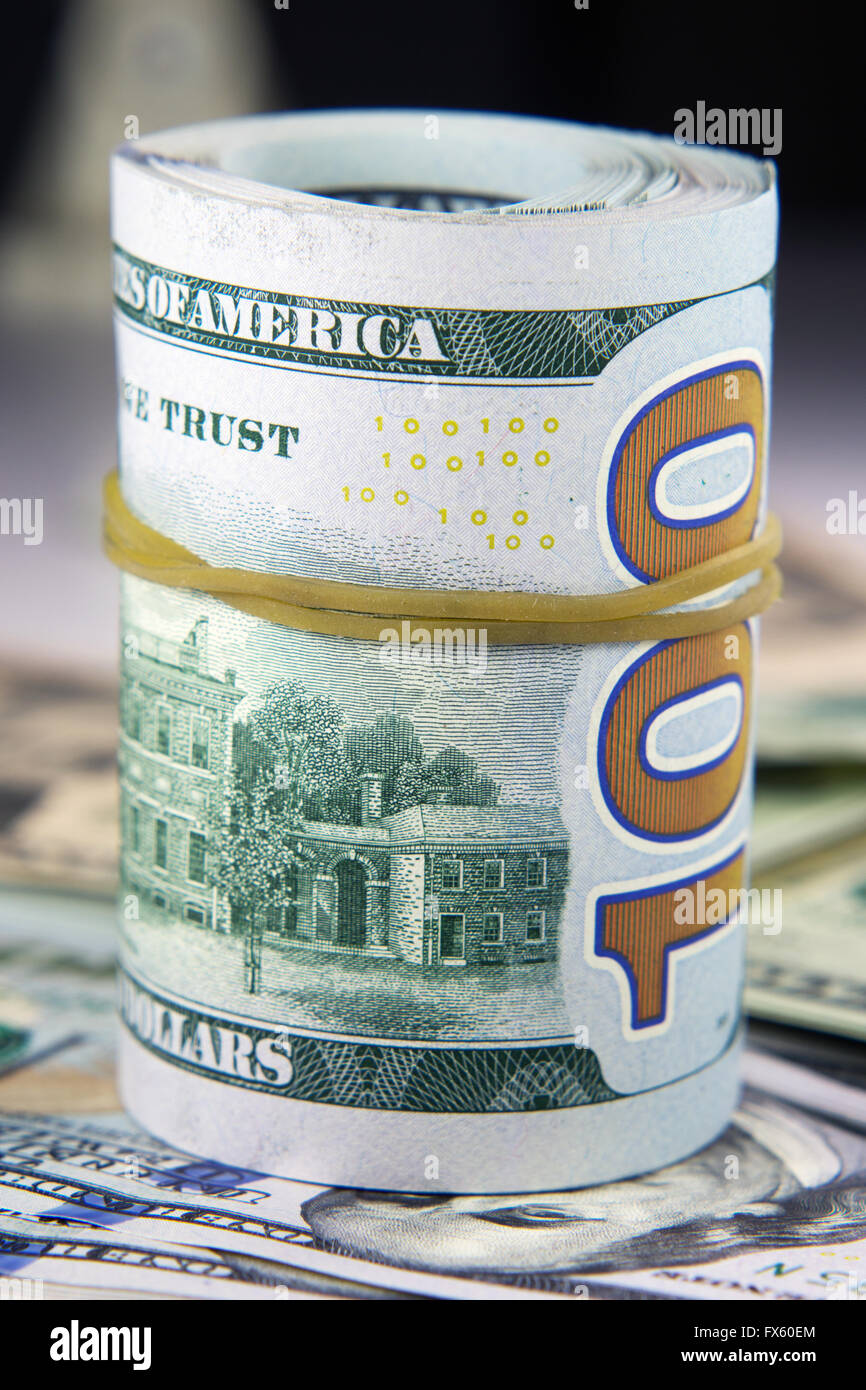 The American banknote closeup Stock Photo - Alamy
