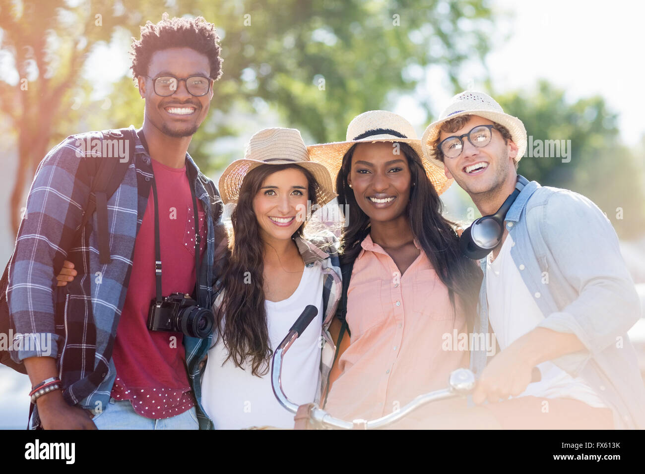 Portrait of happy friends Stock Photo - Alamy