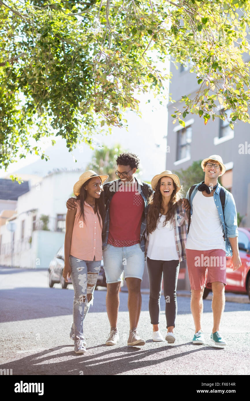 Friends walking together hi-res stock photography and images - Alamy