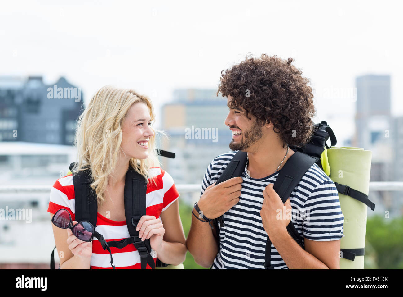 Young couple interacting with each other Stock Photo - Alamy