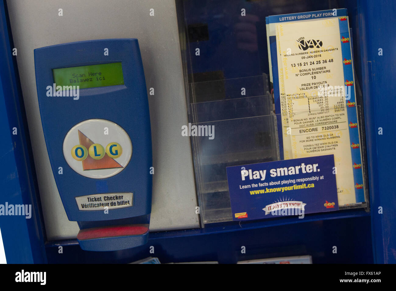 OLG lottery station at Mac's Milk in Kingston, Ont., on Wednesday Jan ...