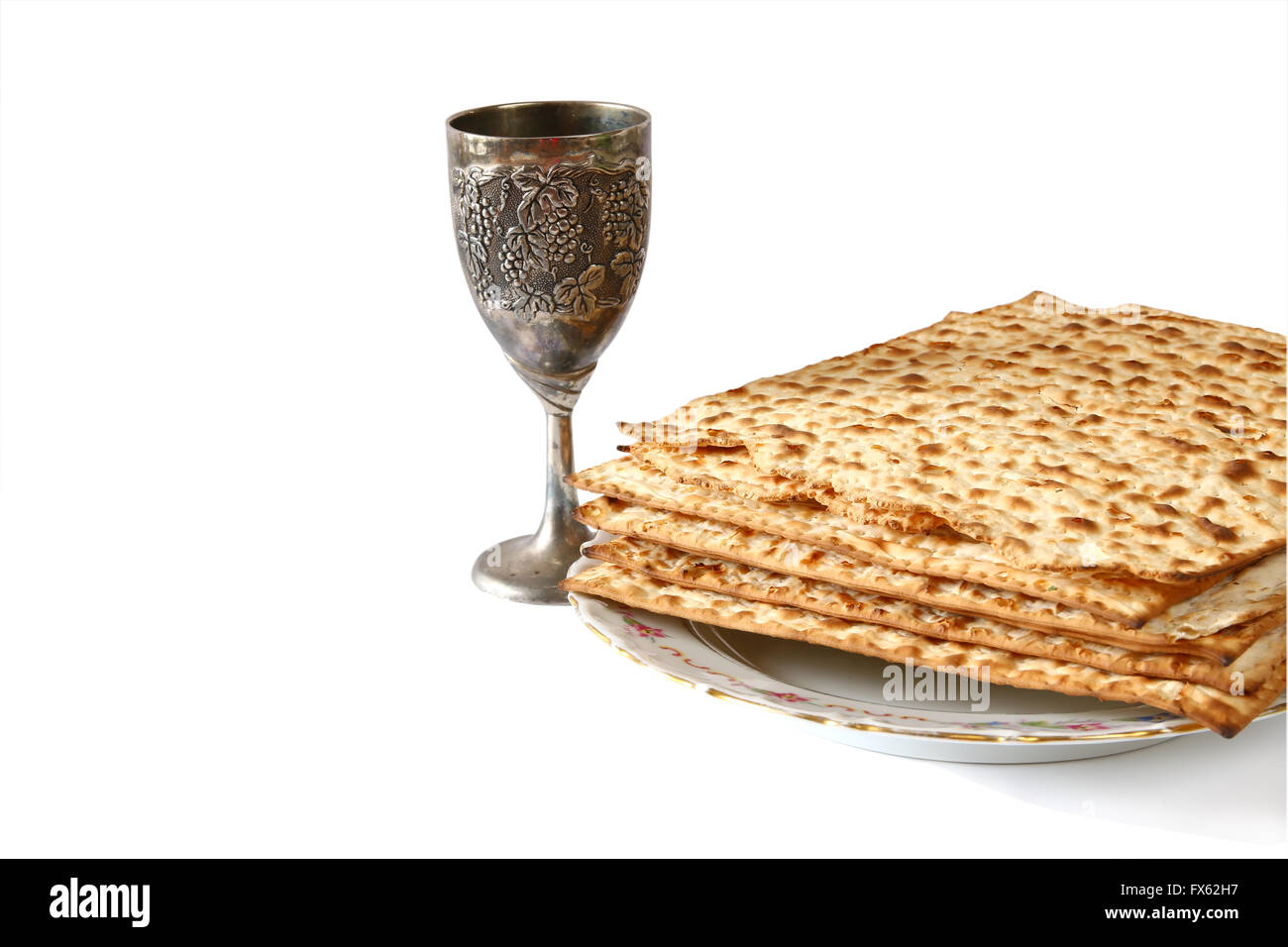 Pesah celebration concept (jewish Passover holiday). isolated on white ...