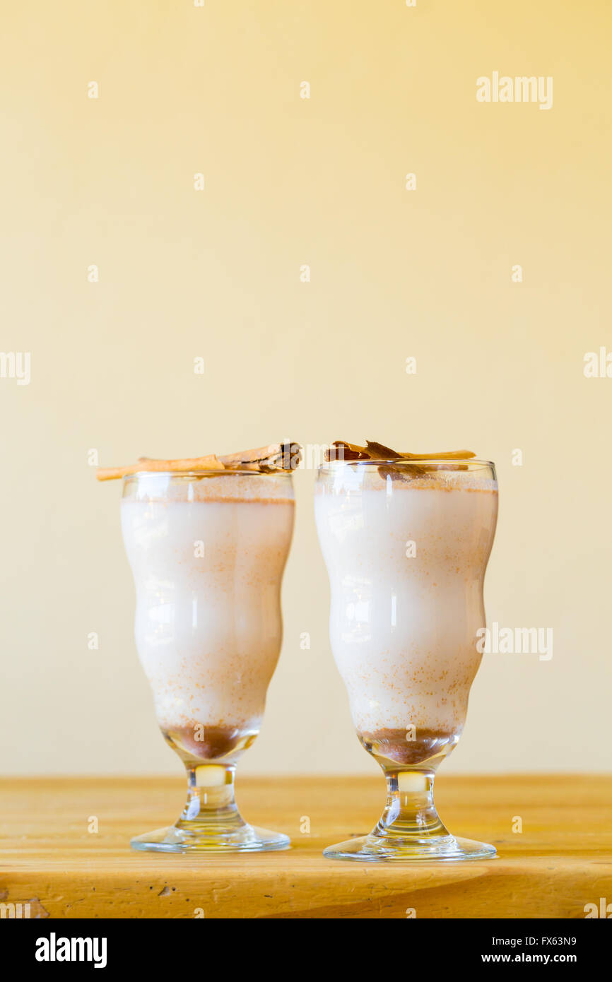 Mexican restaurant bar serving a traditional cinnamon horchata with ...