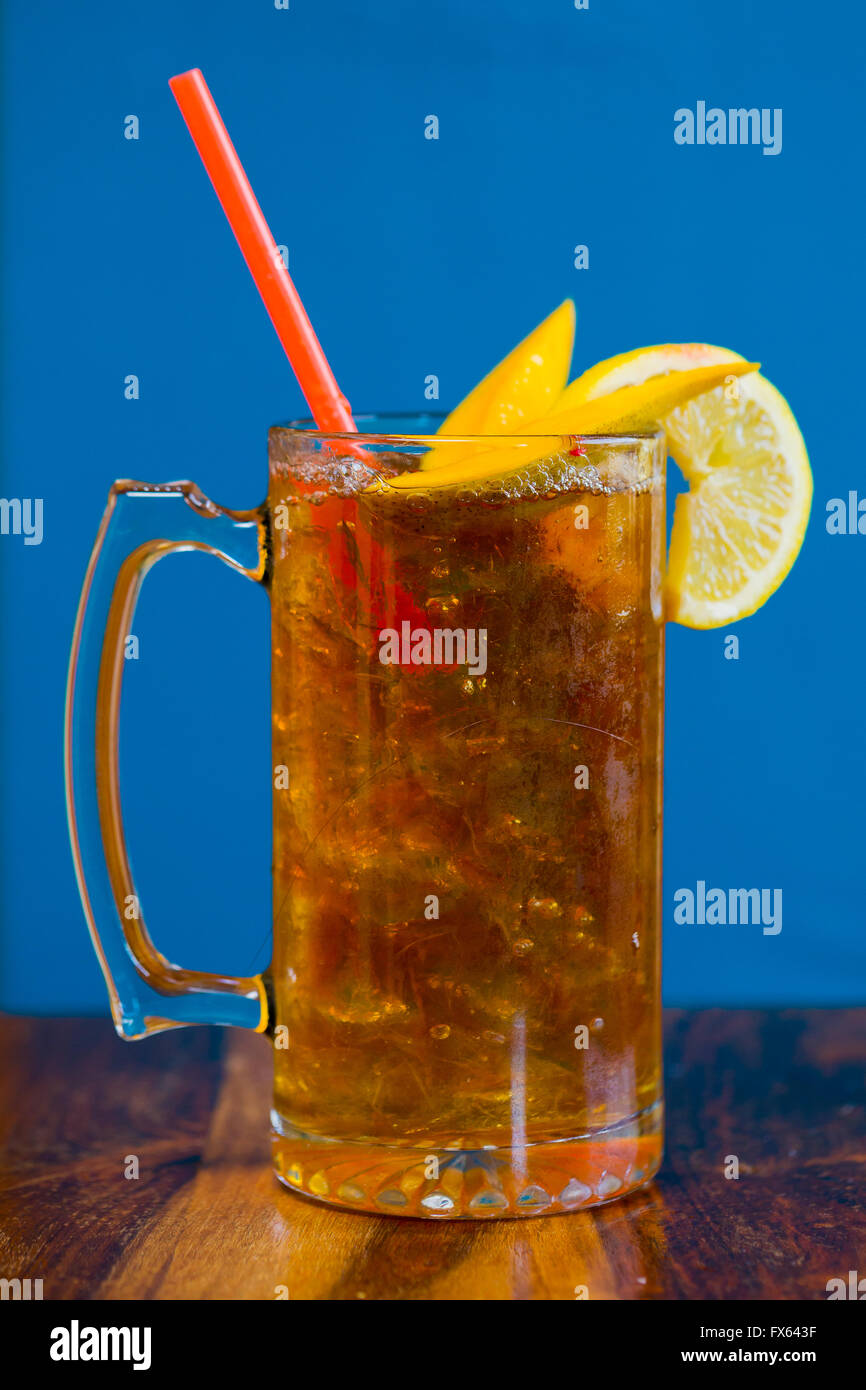 Alcoholic sweet tea with fruit similar to a long island iced tea at a ...