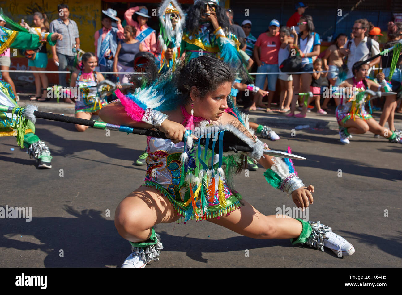 Tobas dancers performing at the annual Carnaval Andino con la Fuerza ...
