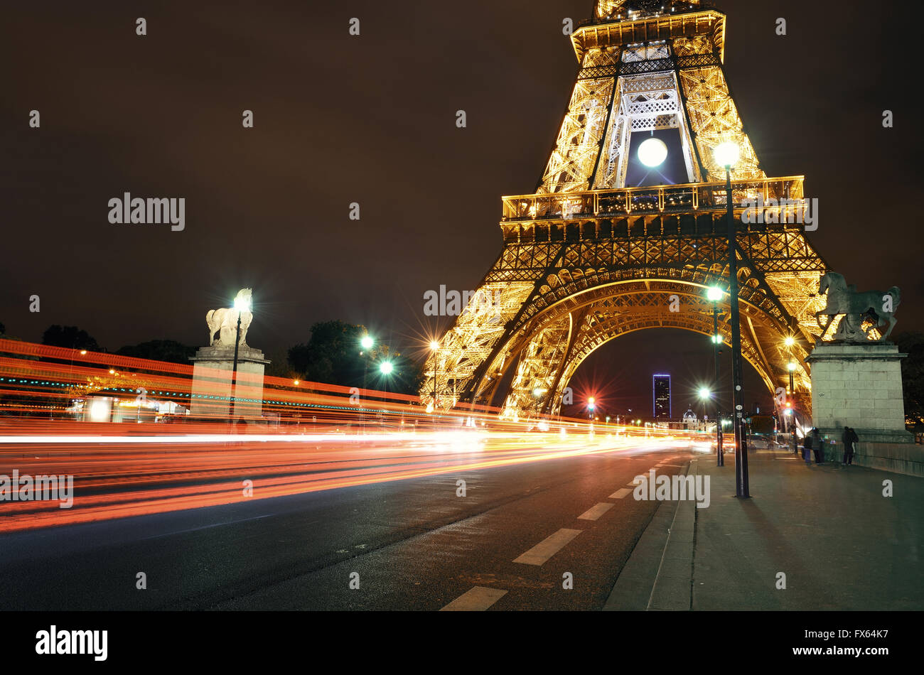 PARIS, FRANCE - MAY 13: Eiffel Tower night view on May 13, 2015 in ...