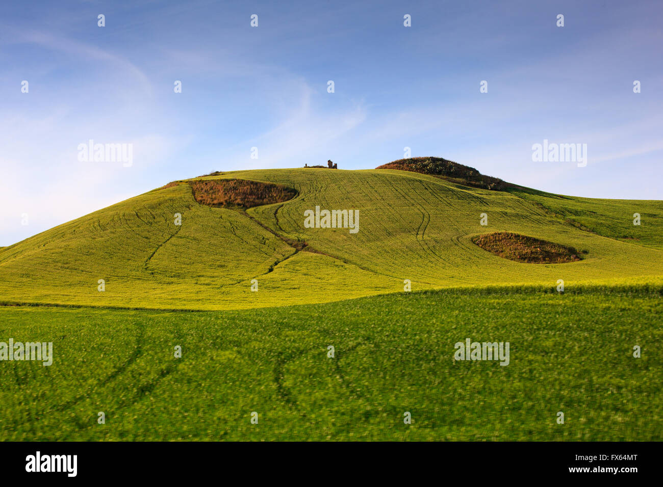 View of typical Sicily countryside in the spring season Stock Photo - Alamy