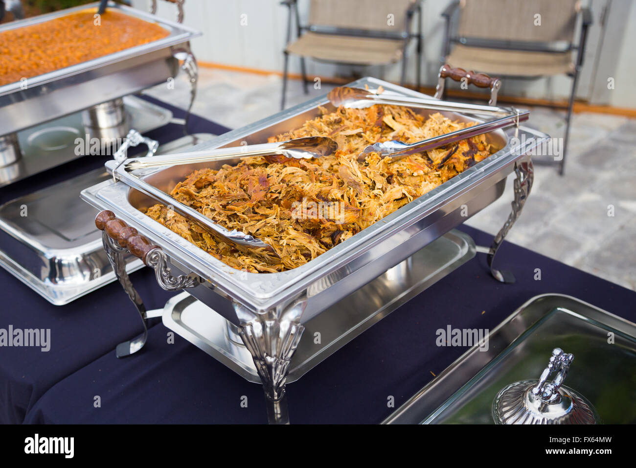 Pulled pork at a buffet for a wedding reception party Stock Photo - Alamy