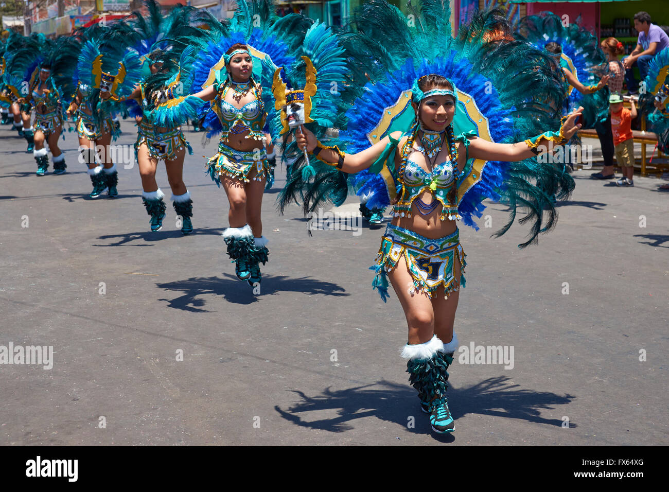 Tobas dancers performing at the annual Carnaval Andino con la Fuerza ...