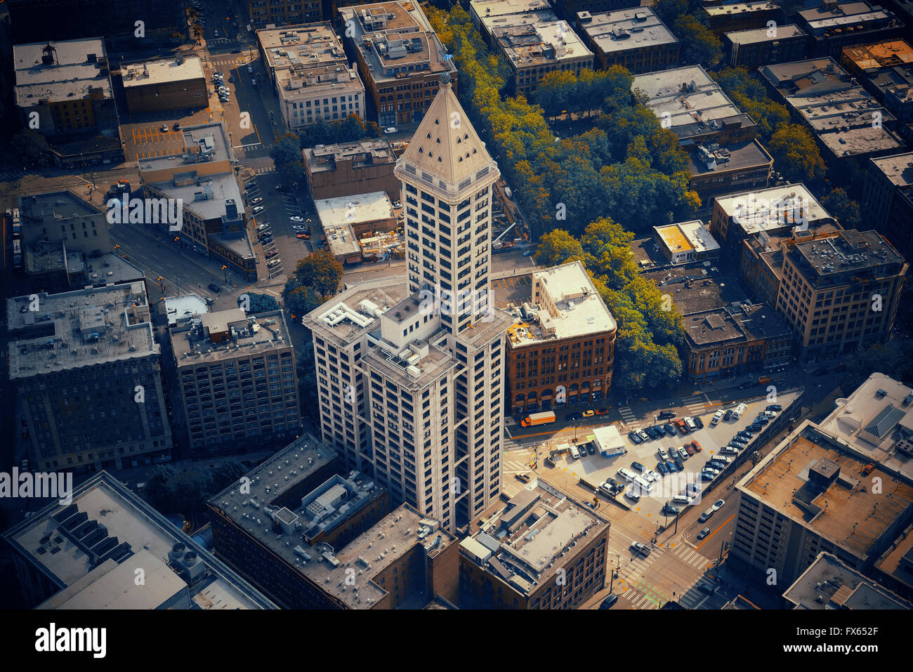 Smith tower rooftop view hi-res stock photography and images - Alamy