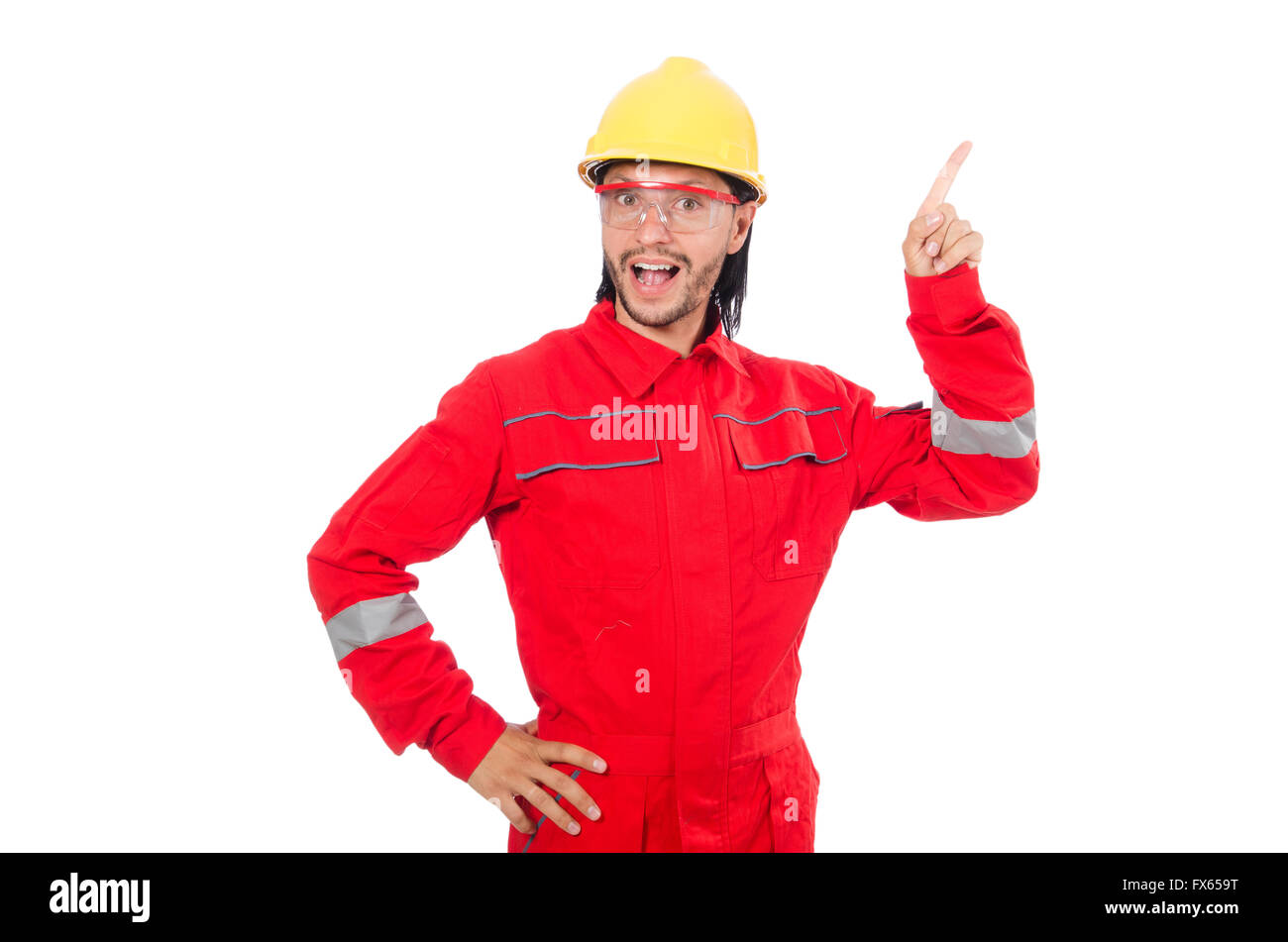 Wearing red coveralls hi-res stock photography and images - Alamy