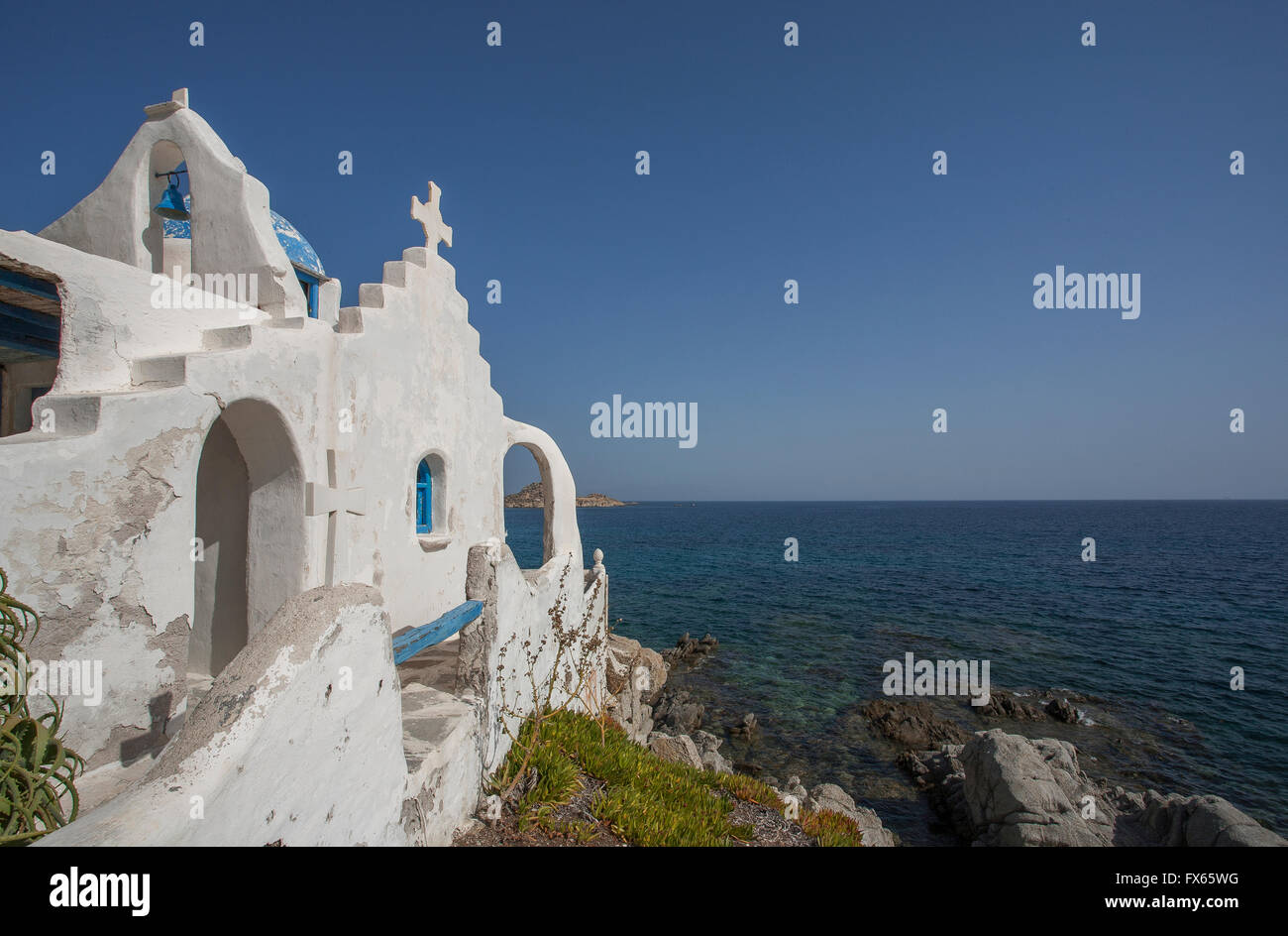 Traditional church on rocky oceanfront Stock Photo - Alamy