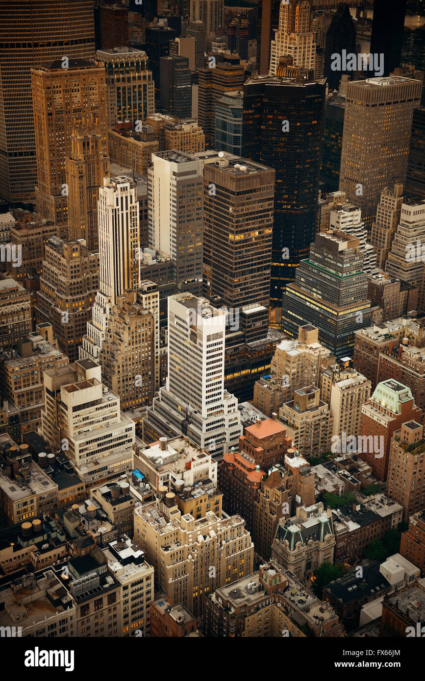 Midtown skyscraper buildings rooftop view in New York City Stock Photo ...
