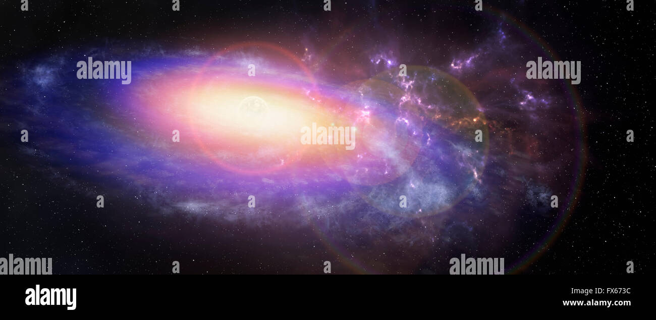 Galaxy in outer space Stock Photo - Alamy