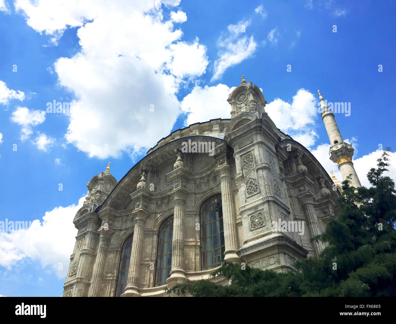 Bottom view of famous Ortakoy Mosque in Istanbul Stock Photo - Alamy