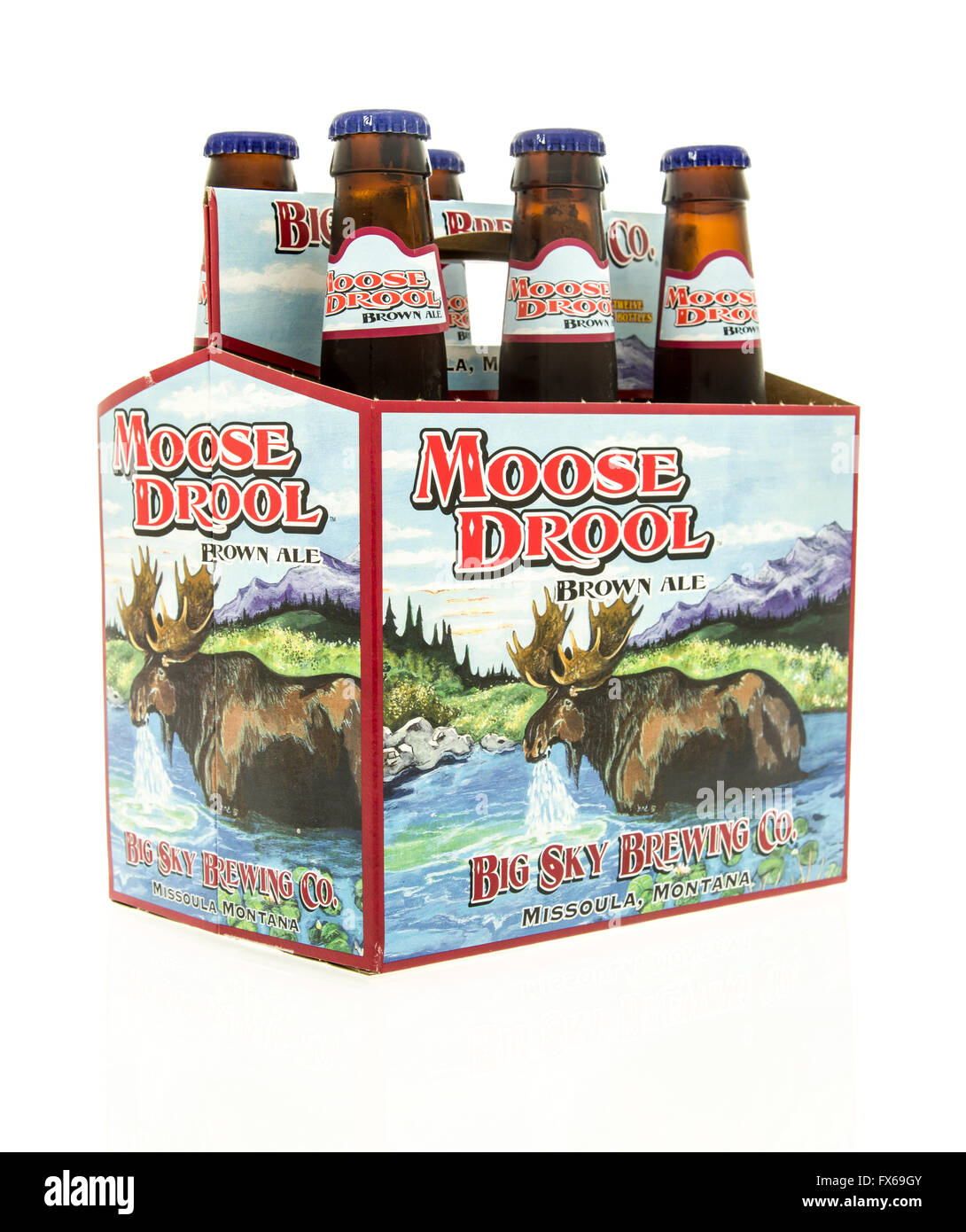 Winneconne, WI - 15 March 2016: A six pack of Moose Drool beer Stock ...