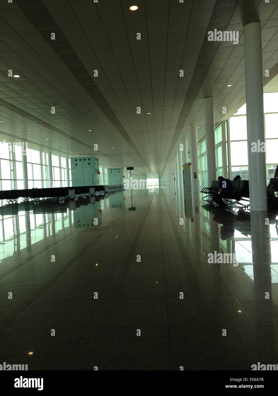 An image showing reflection at Barcelona airport Stock Photo - Alamy